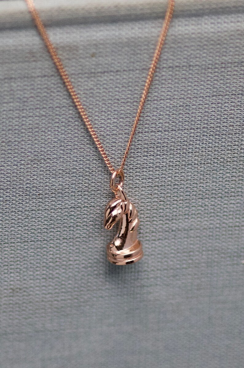 Chess Piece Necklace the Night Chess Pendant Necklace | Etsy