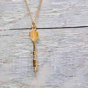 3D Dart Charm Necklace 24k, Dart Pendant Necklace, Gift for Boyfriend ...