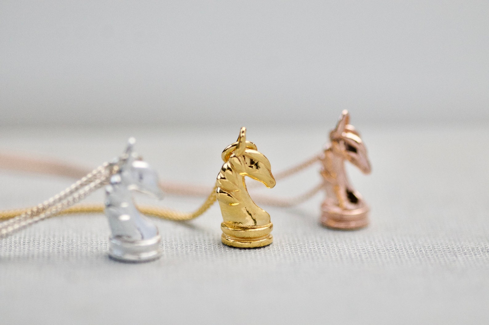 Chess Piece Necklace the Night Chess Pendant Necklace | Etsy