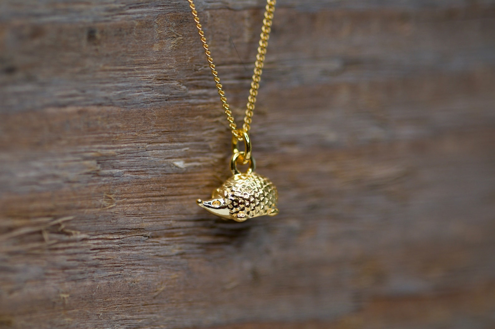 Hedgehog Charm Necklace 24k, Tiny Hedgehog Necklace, Daughter Gift ...