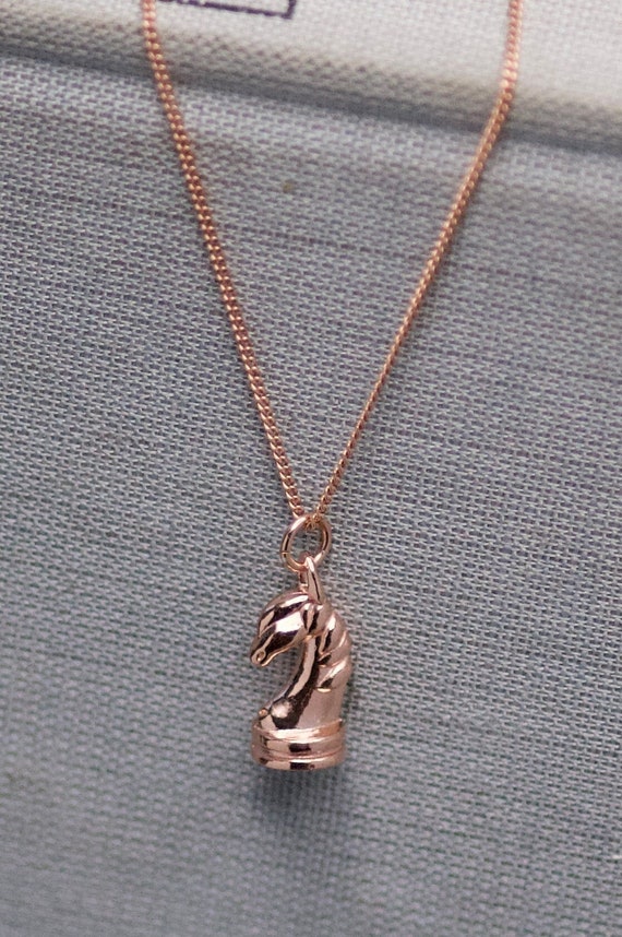 Chess Piece Necklace the Night Chess Pendant Necklace | Etsy