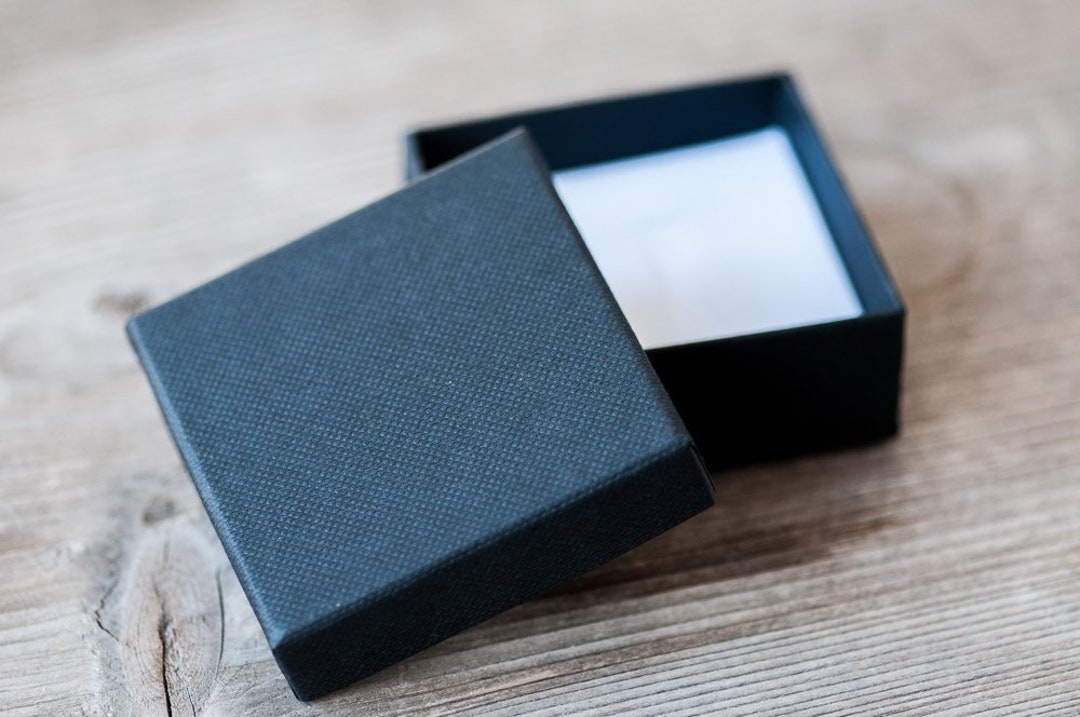 5 Black Jewelry Box 60mm (2.4") Eco Friendly Cardboard Earrings Box ...