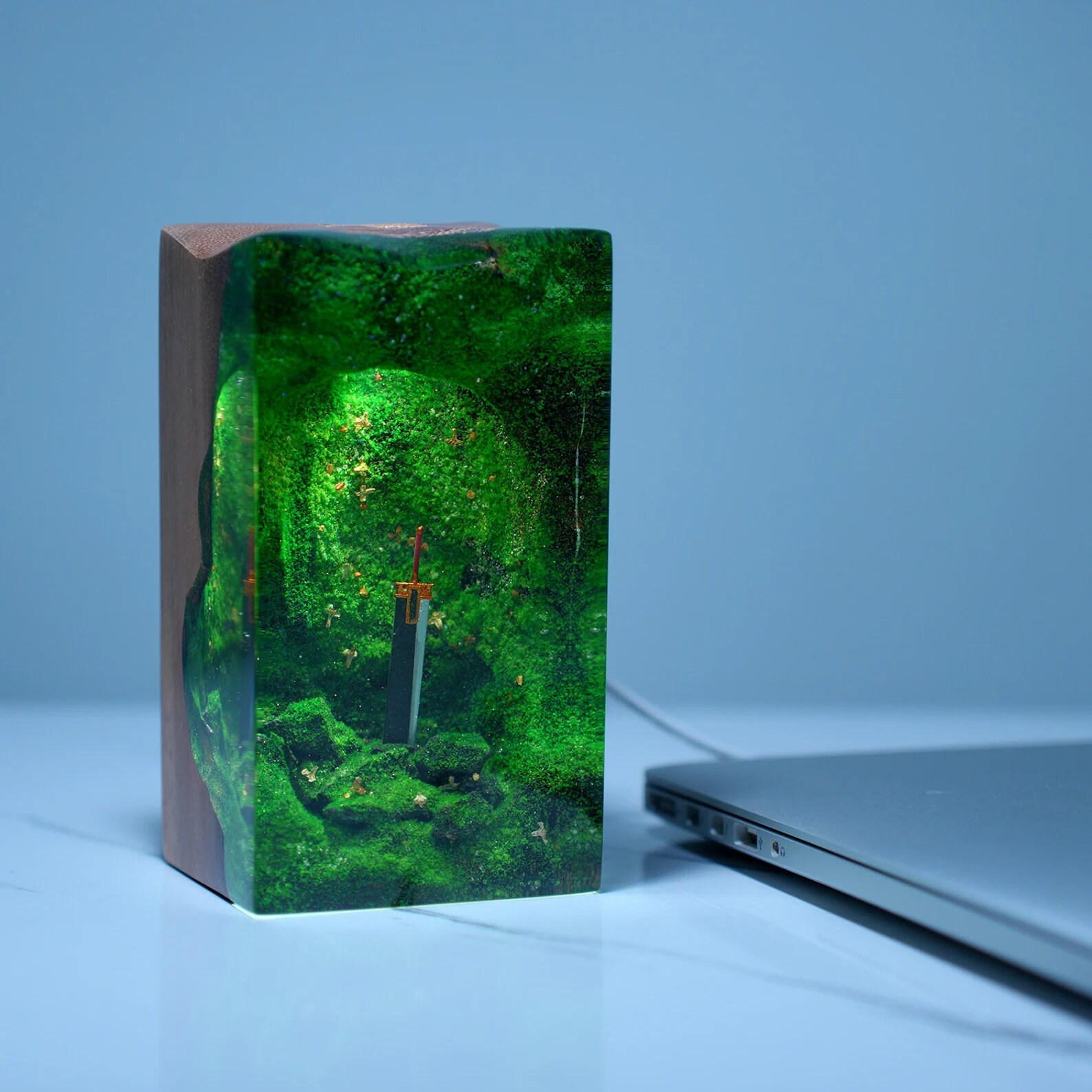 FF7 Rebirth Buster Sword Night Light Handcrafted Resin Wood Lamp, Ideal ...