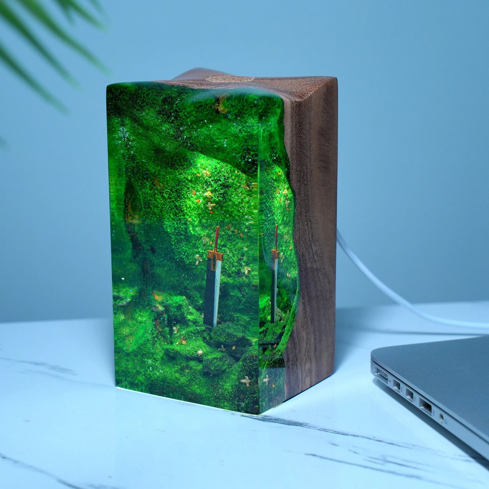 FF7 Rebirth Buster Sword Night Light Handcrafted Resin Wood Lamp, Ideal ...
