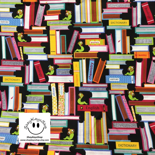 Library Book Fabric - Etsy