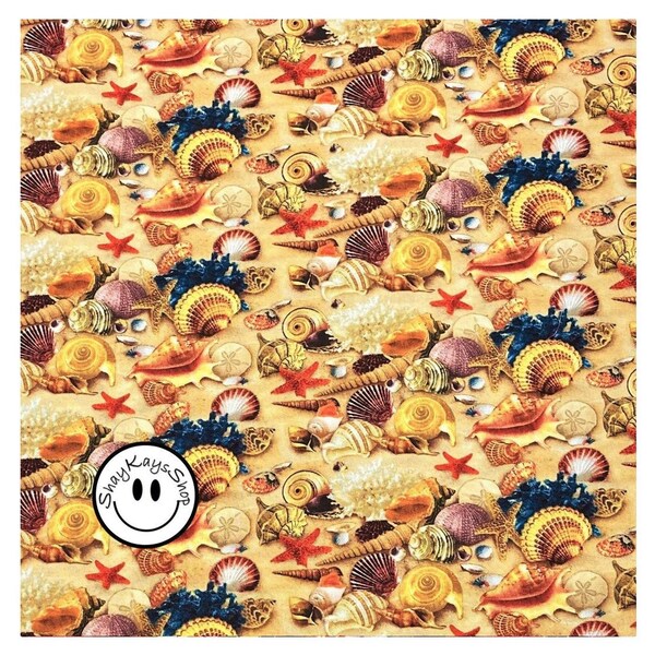 Sand and Seashore Quilting Fabric - Etsy