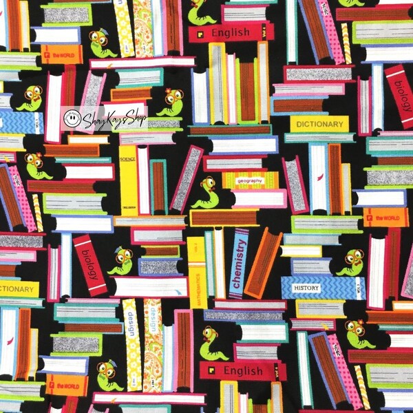 Library Book Fabric - Etsy