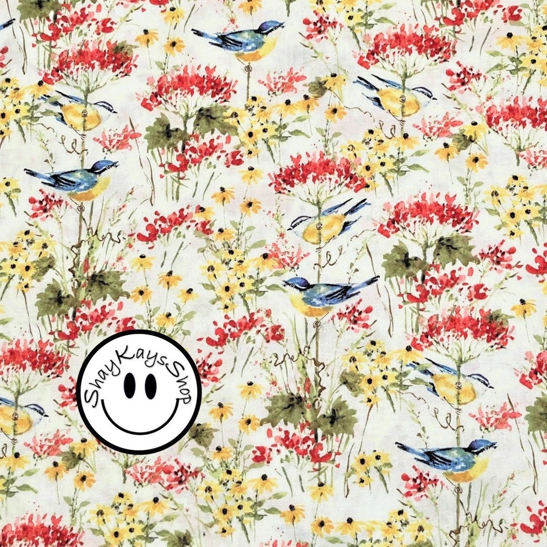Floral Wildflowers Fabric Wilmington Prints Meadow Bloom - Etsy