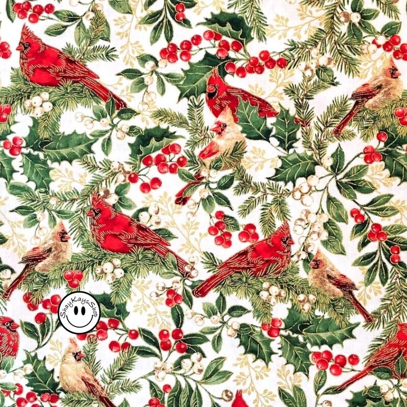 Cardinal Fabric - Etsy