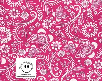 Hot Pink Scroll - Etsy