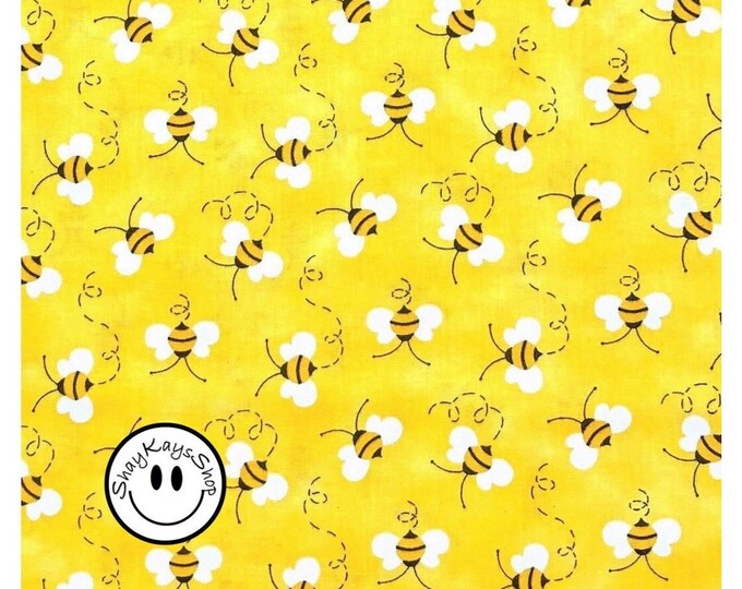 Yellow Jacket Fabric Retro Bees by Natalia Gonzalez Yellow Black Hornet ...