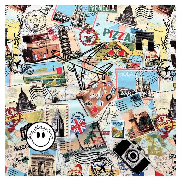 Travel Quilt Fabric - Etsy