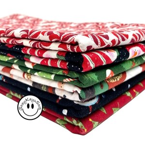 Precut Christmas Fabric Bundle Set of 6 Different Half Yard Prints, 100 ...
