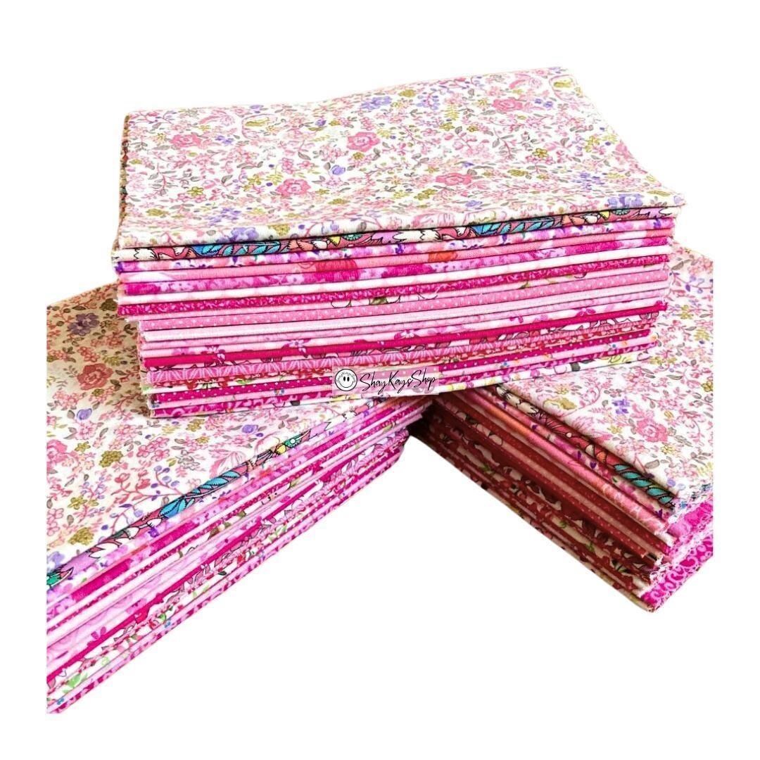 Precut 8 Inch Pink Fabric Color Bundle, 21 Different Fabrics 8 X 42/44 ...