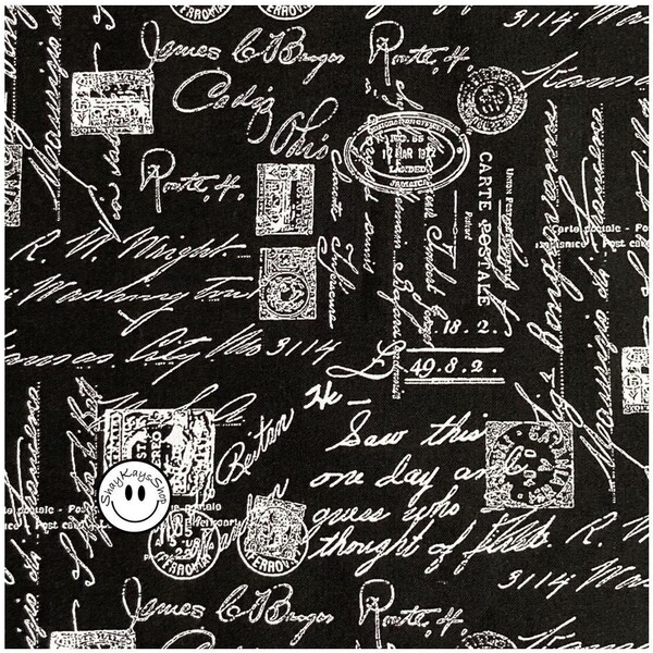 Text Print Fabric - Etsy