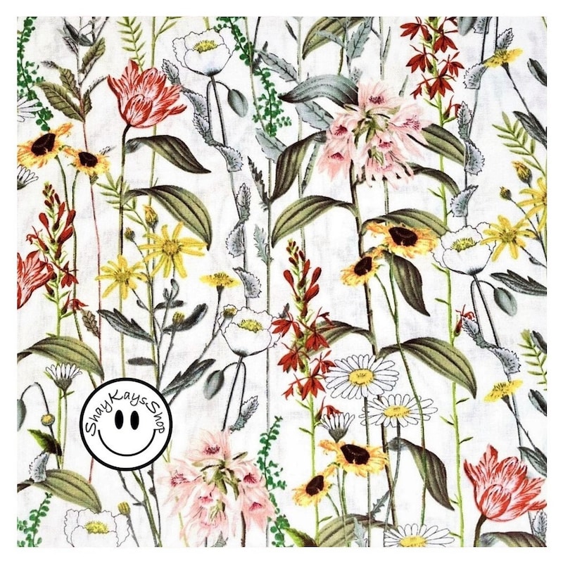 Botanical Fabric - Etsy