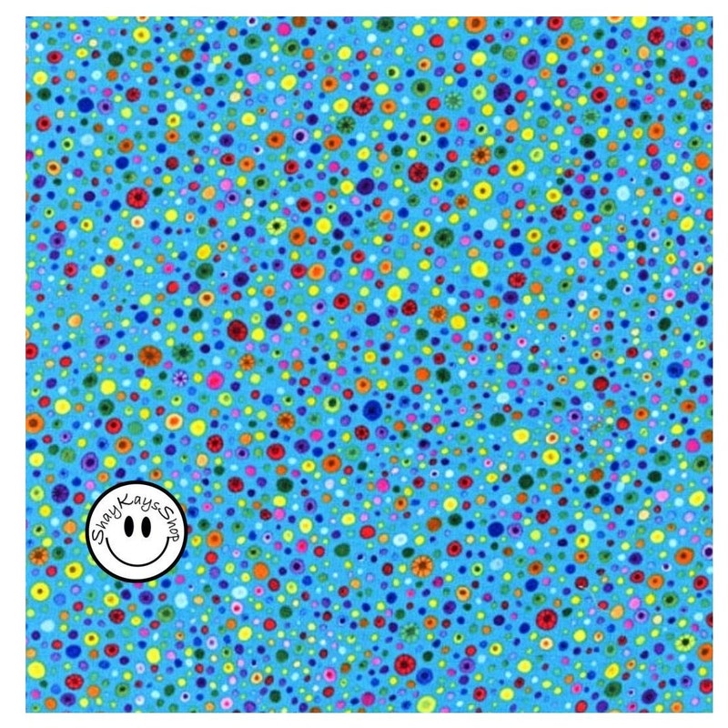 Multi Color Polka Dot Fabric - Etsy