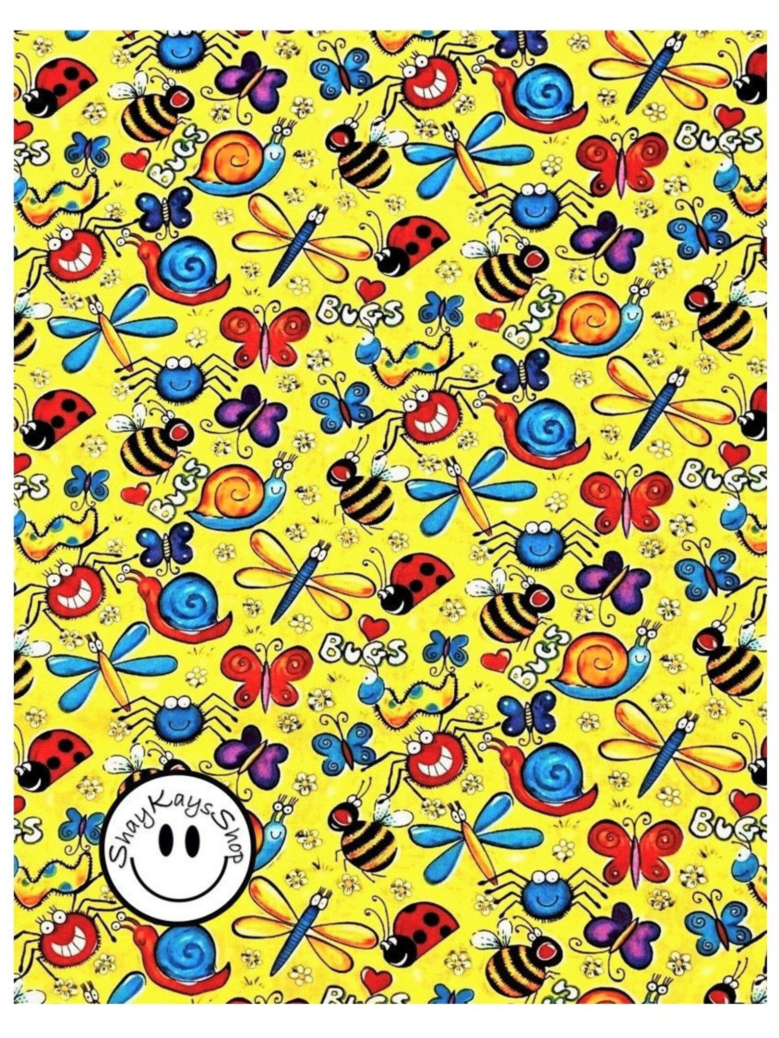 Novelty Bug Insect Fabric Brother Sister Design Studio Bee - Etsy