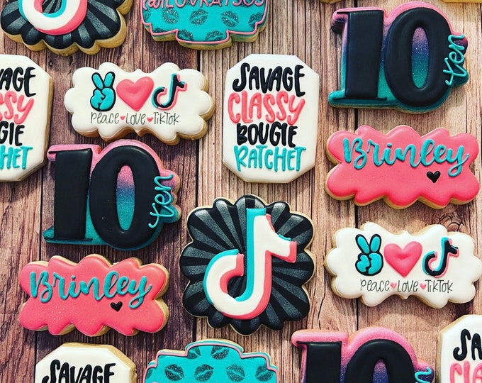 Tik Tok Themed Cookies - Etsy