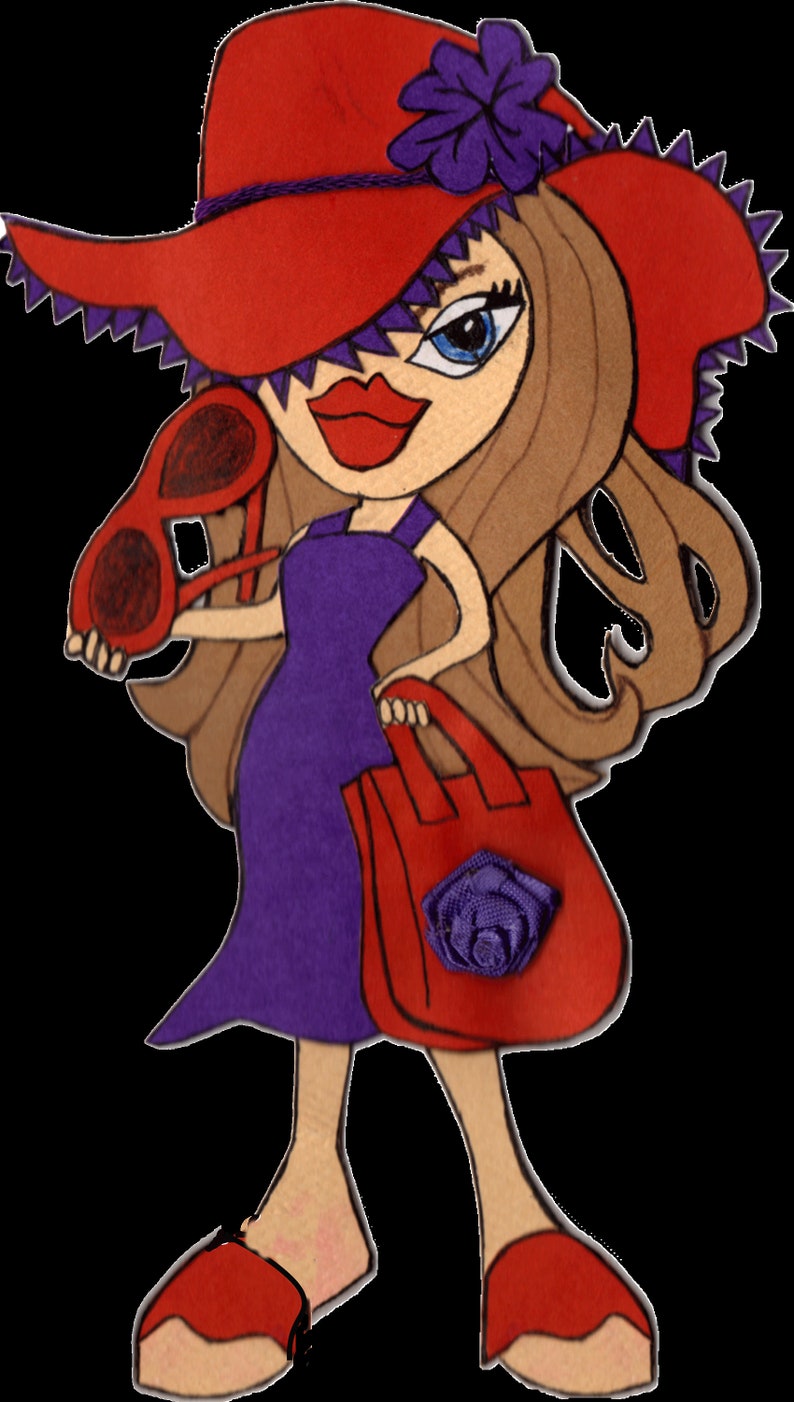 Red Hat Society Digital Scrapbook Kit - Etsy