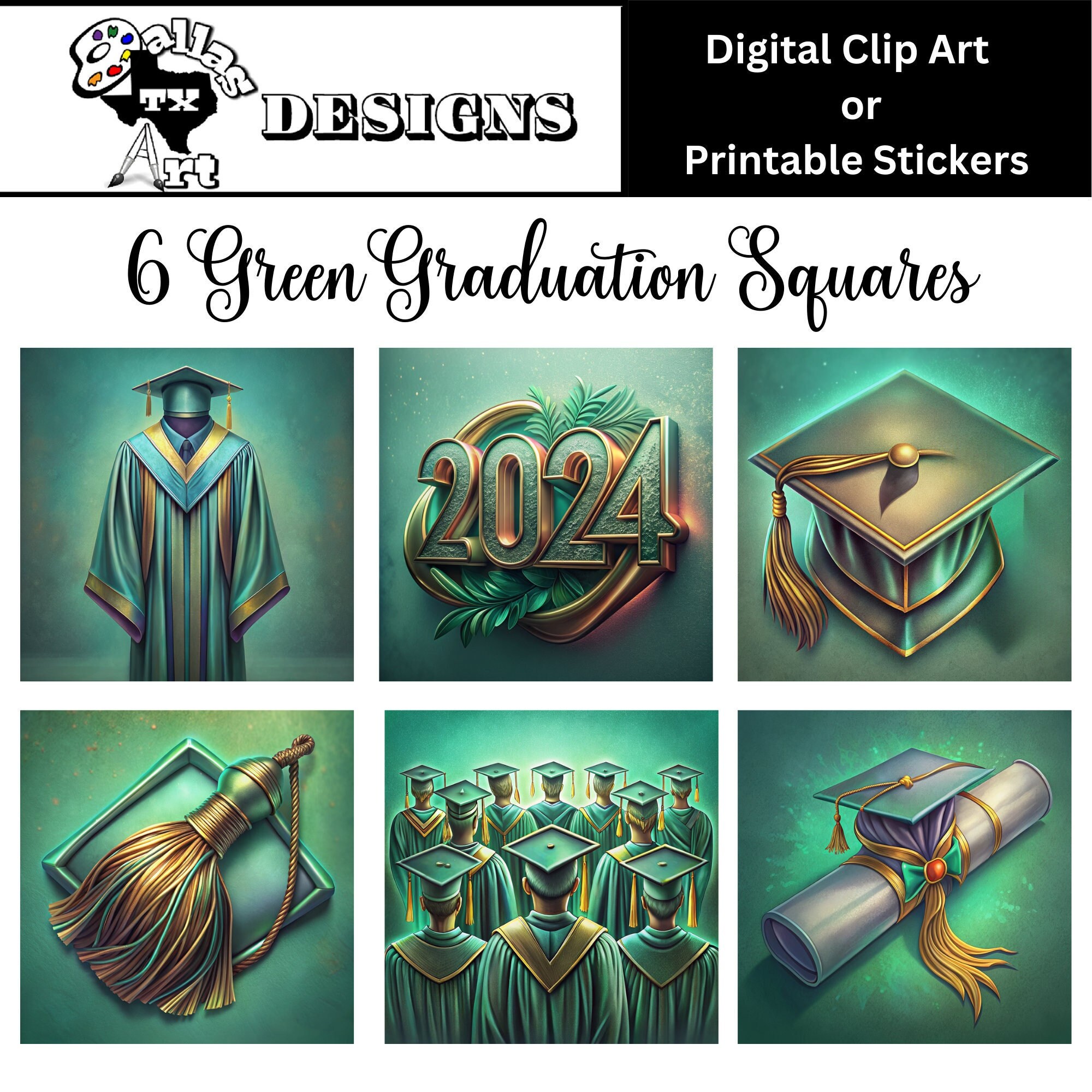 Graduation Digital Clip Art-graduation Themed Printable Stickers -DIY ...