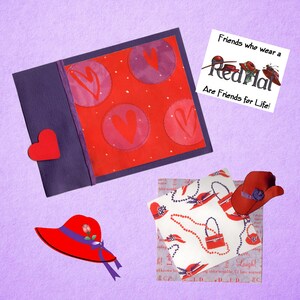 Red Hat Society Digital Scrapbook Kit - Etsy