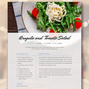 Recipe Book Template Frost, Family Cookbook, Editable Recipe Book ...