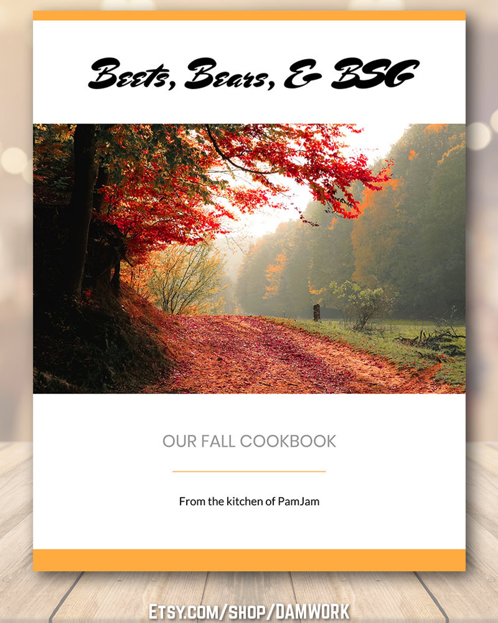 Thanksgiving Holiday Recipe Book Template - Modern Style Family Create ...