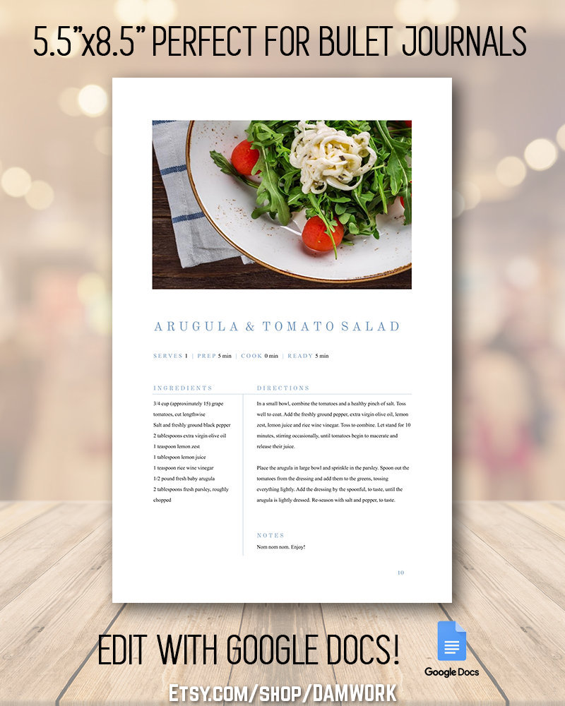 Modern Recipe Book Design