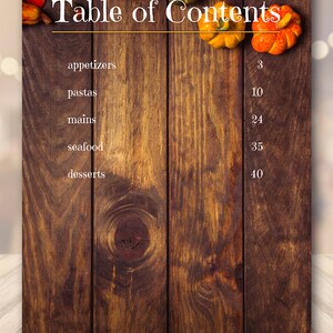 Thanksgiving Holiday Recipe Book Template - Rustic Traditional Style ...