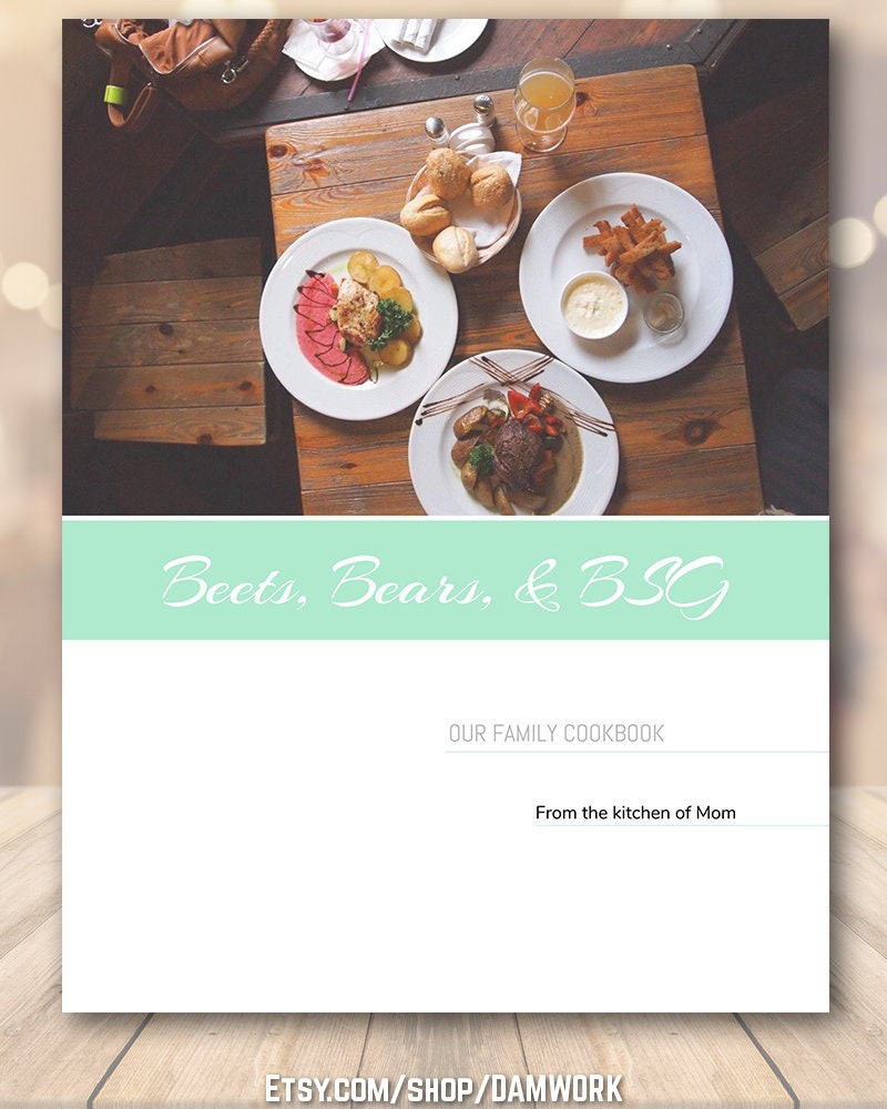 Recipe Book Template, Family Cookbook Template, Editable Recipe Binder ...