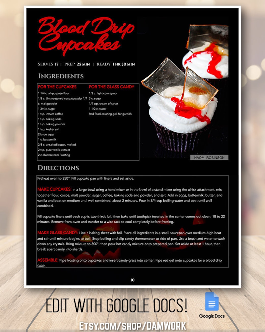 Halloween Theme Recipe Book Template With Divider - Create Editable ...