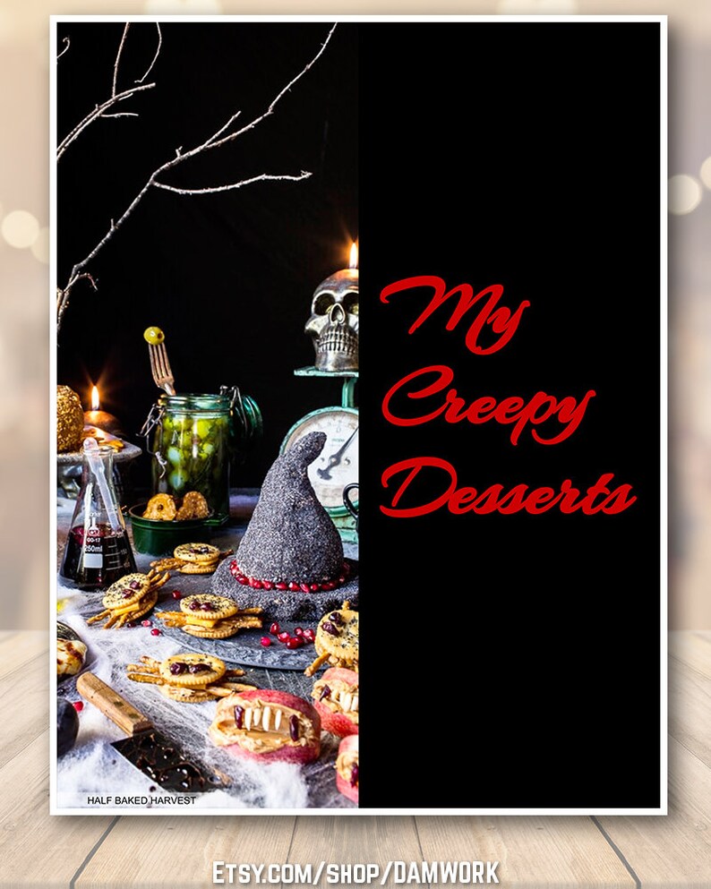 Halloween Theme Recipe Book Template With Divider - Create Editable ...