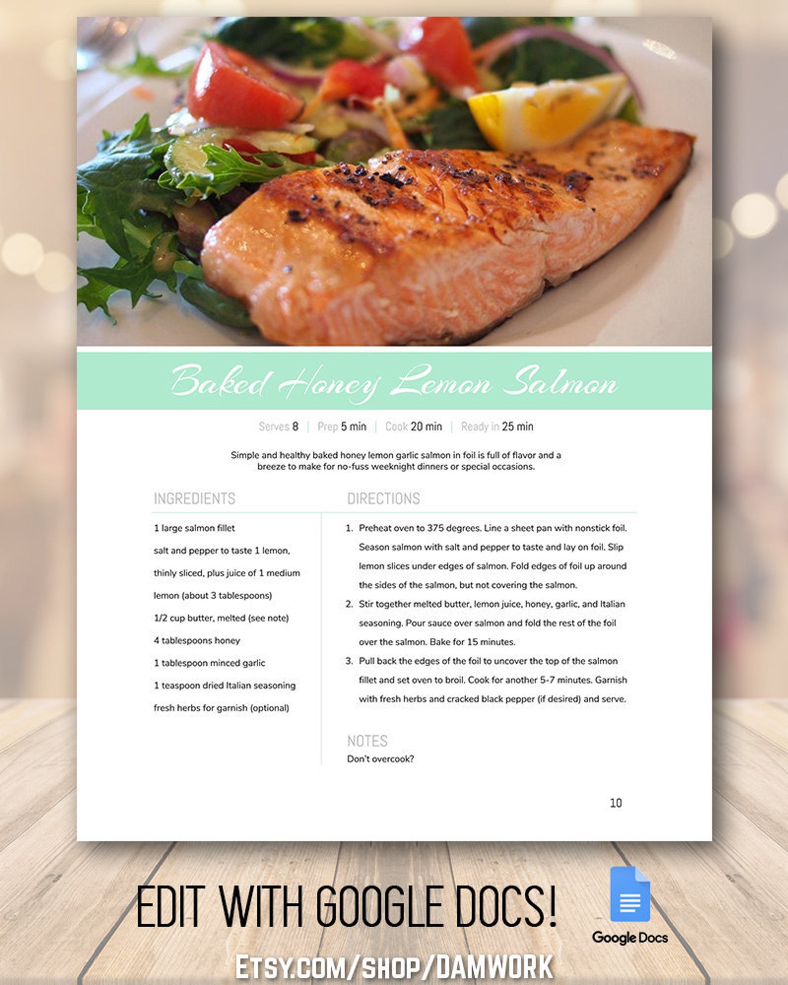 Recipe Book Template, Family Cookbook Template, Editable Recipe Binder ...