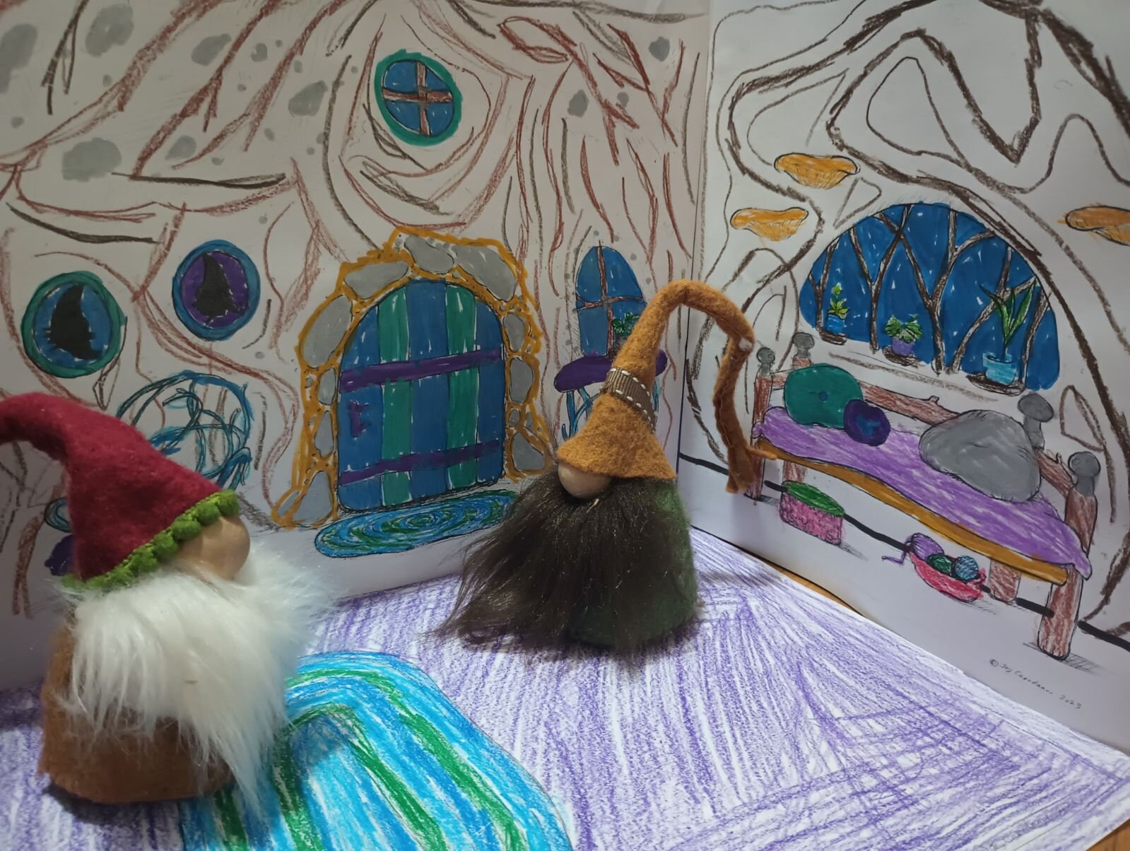 Gnome Home Coloring Pages and Activity - Etsy