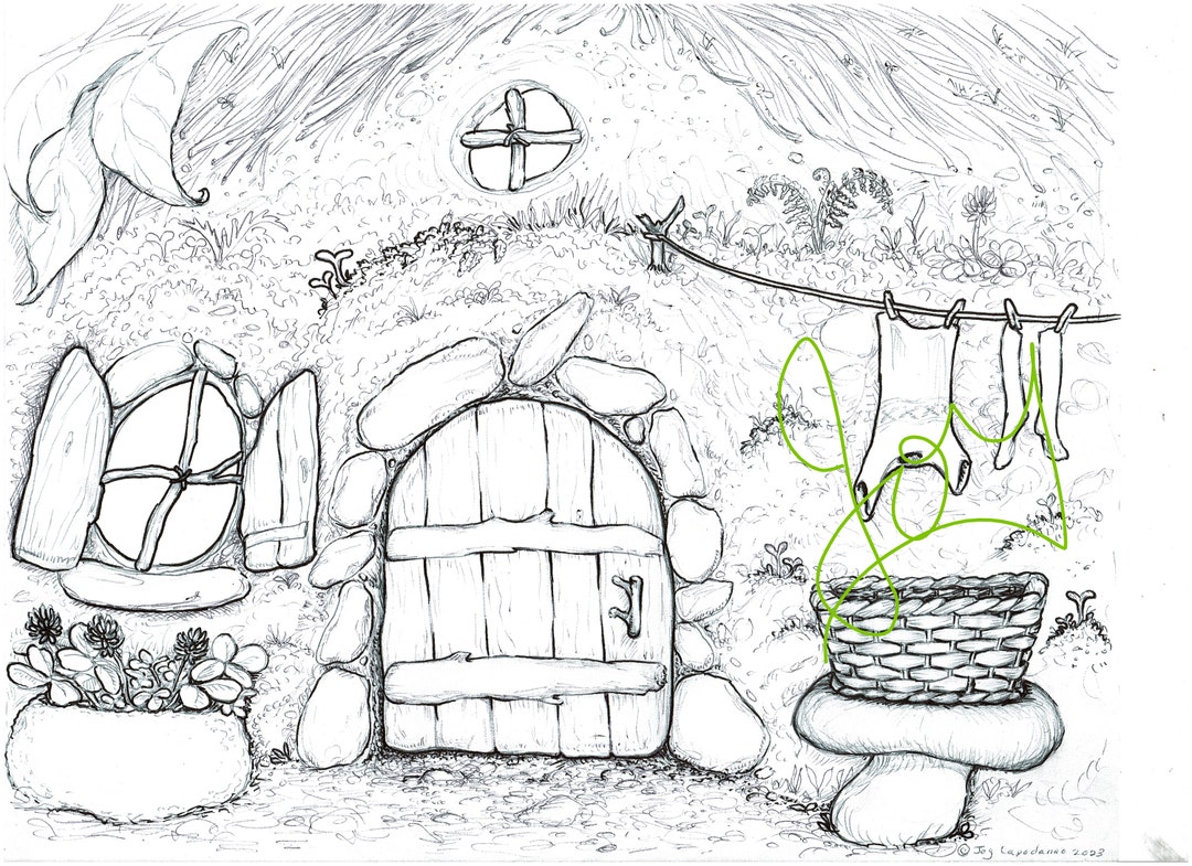 Gnome Home Coloring Pages and Activity - Etsy