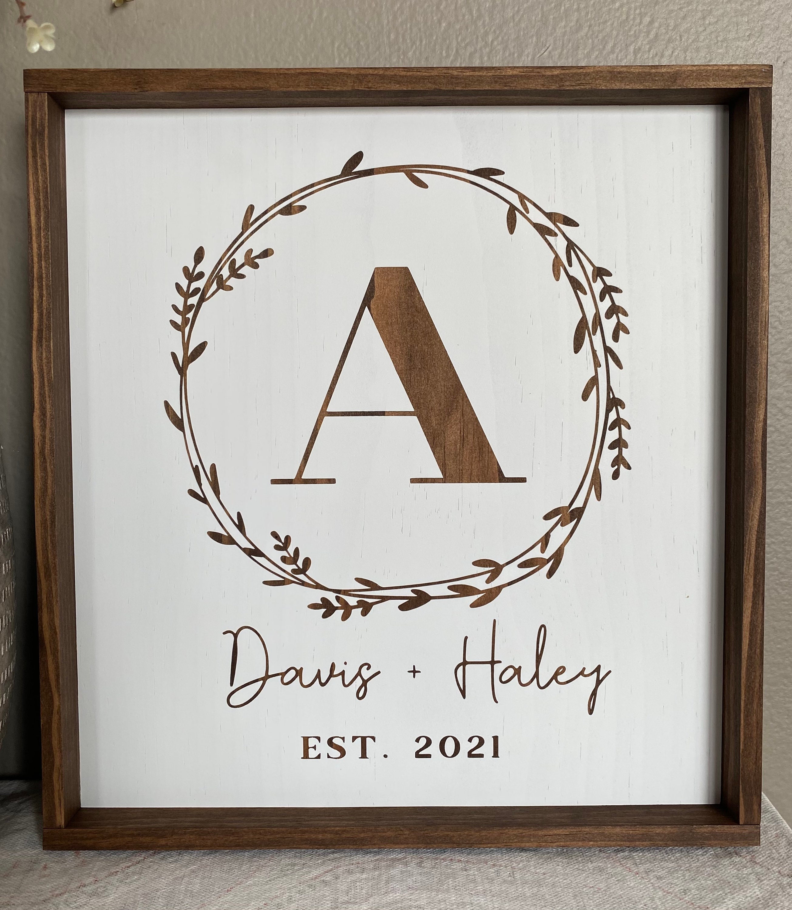 Custom Monogram Wedding Sign - Etsy