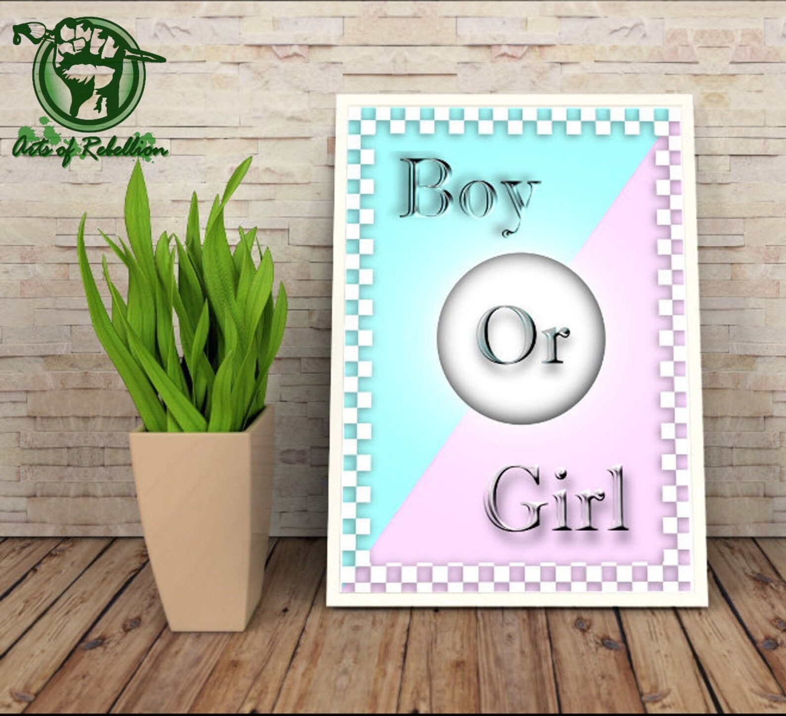 Printable Gender Reveal / Baby Shower Poster A4, A3 and A2: Digital ...