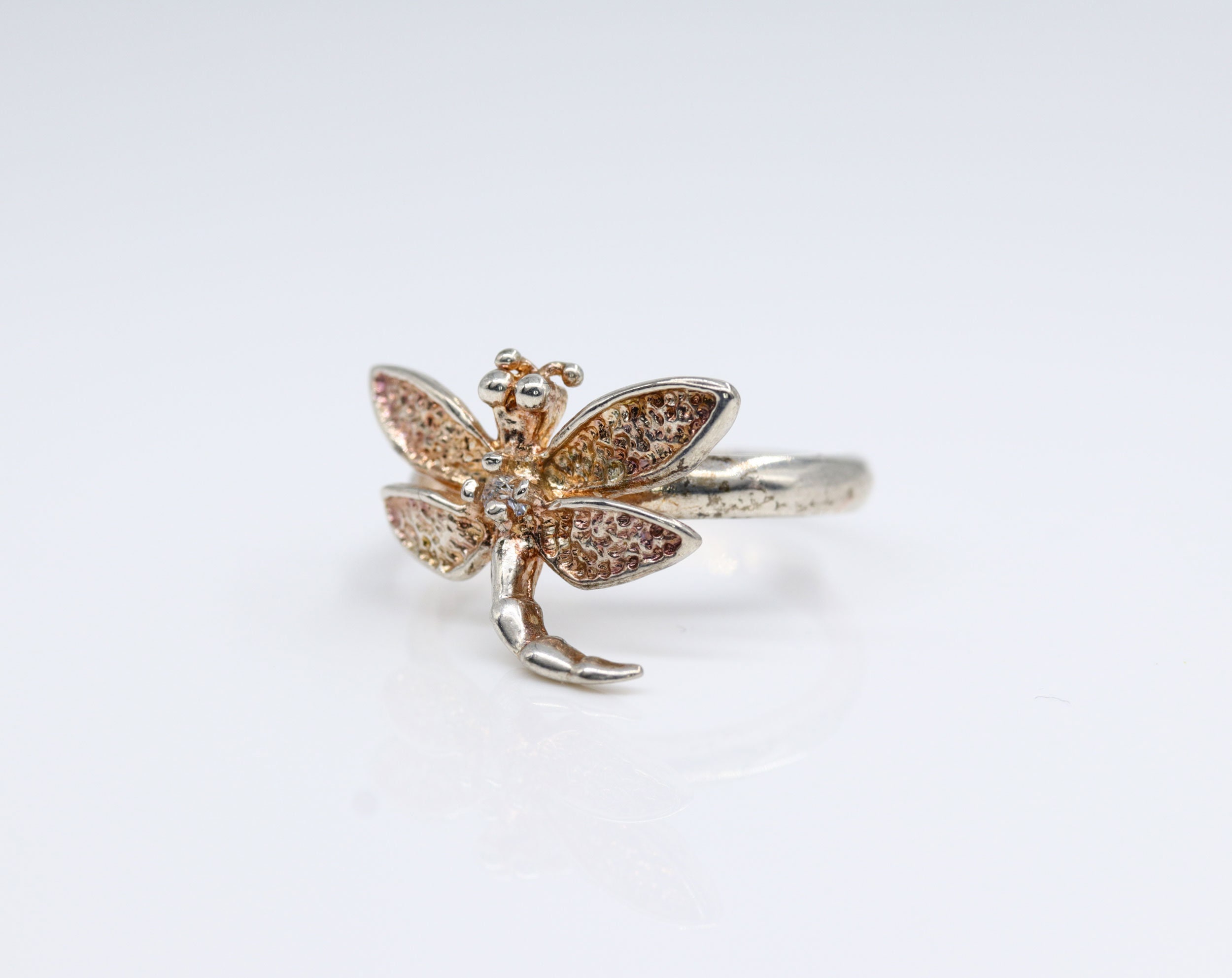 Dragonfly Ring Sterling Silver Ring for Women Animal Ring - Etsy UK