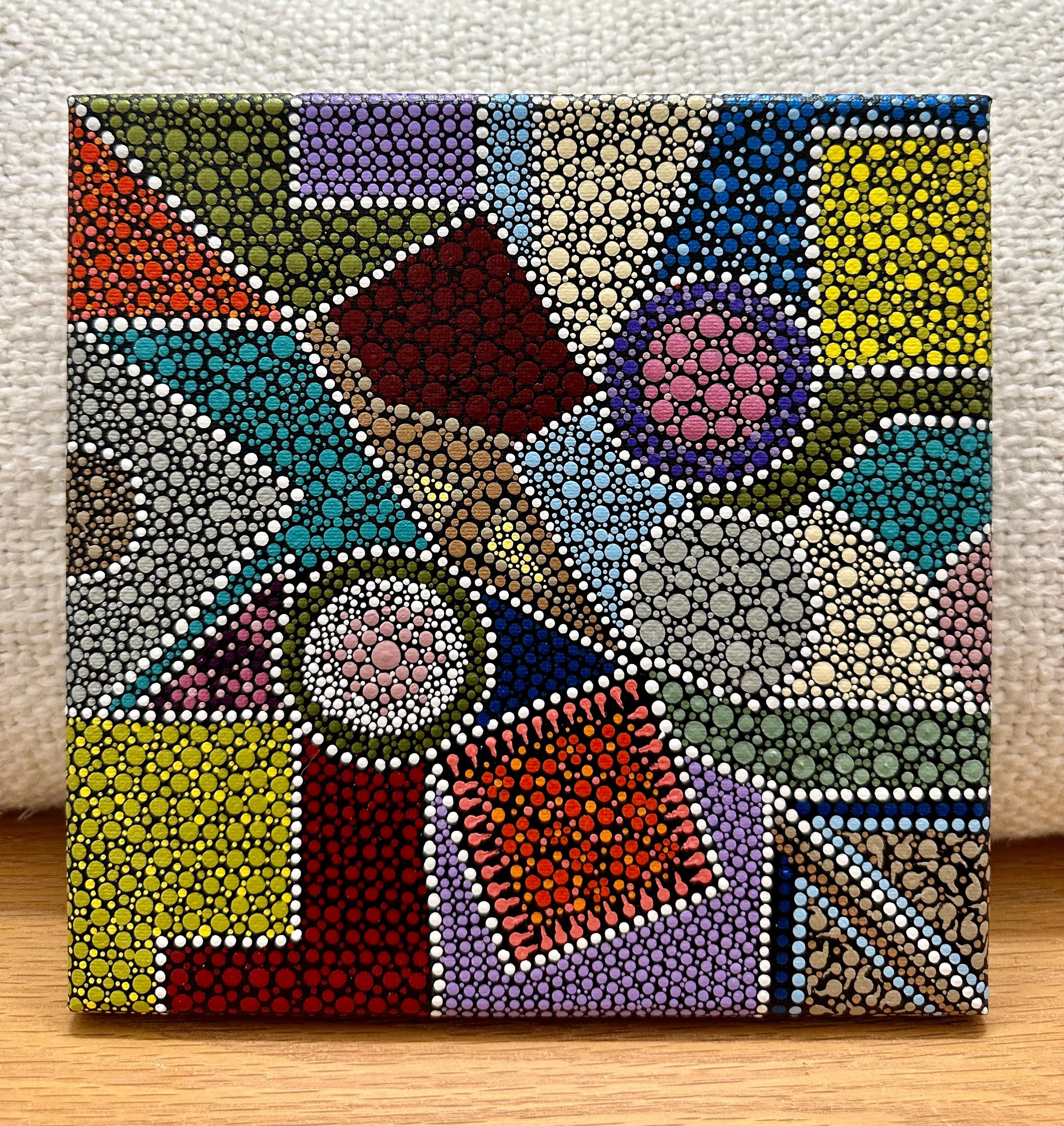 Unique, 8”x8” Multicolor Abstract Canvas-hand Painted - Etsy