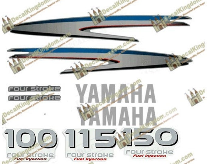 Yamaha Outboard Boat Engine Decal Kit 100-150HP (multiple HP ...