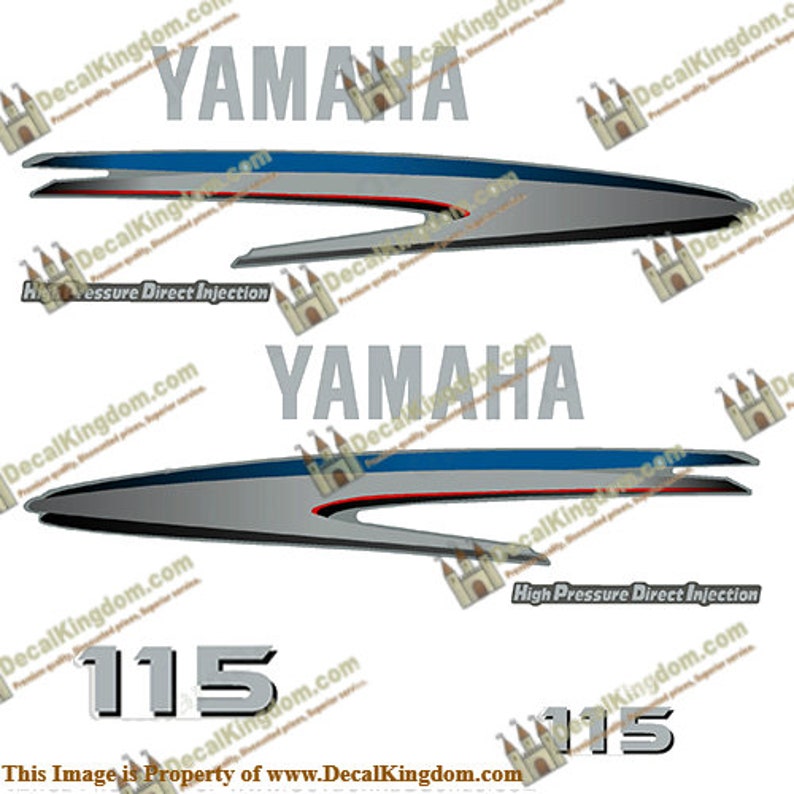 Yamaha Outboard Boat Engine Decal Kit 100-150HP (multiple HP ...