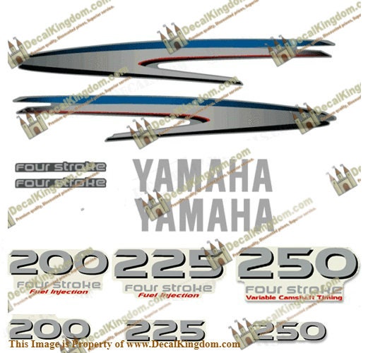 Yamaha Outboard Boat Engine Decal Kit (multiple HP/ Variations ...