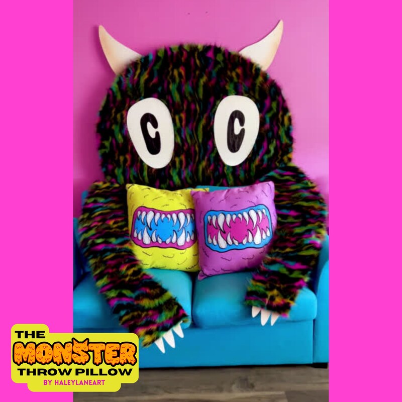 Monster Pillow - Etsy