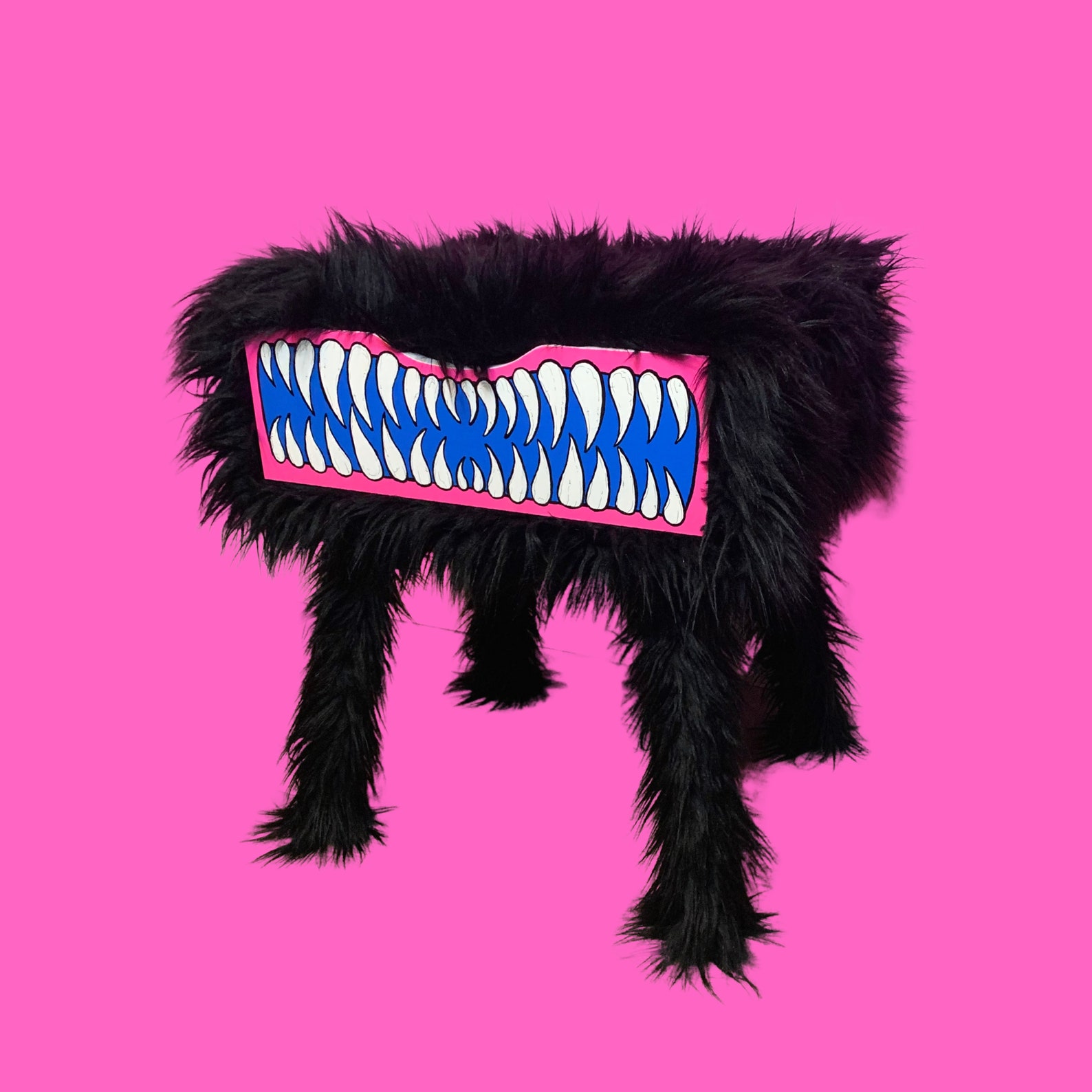 Furry Monster Mimic Side Table Custom Nightstand Drawer End Table ...