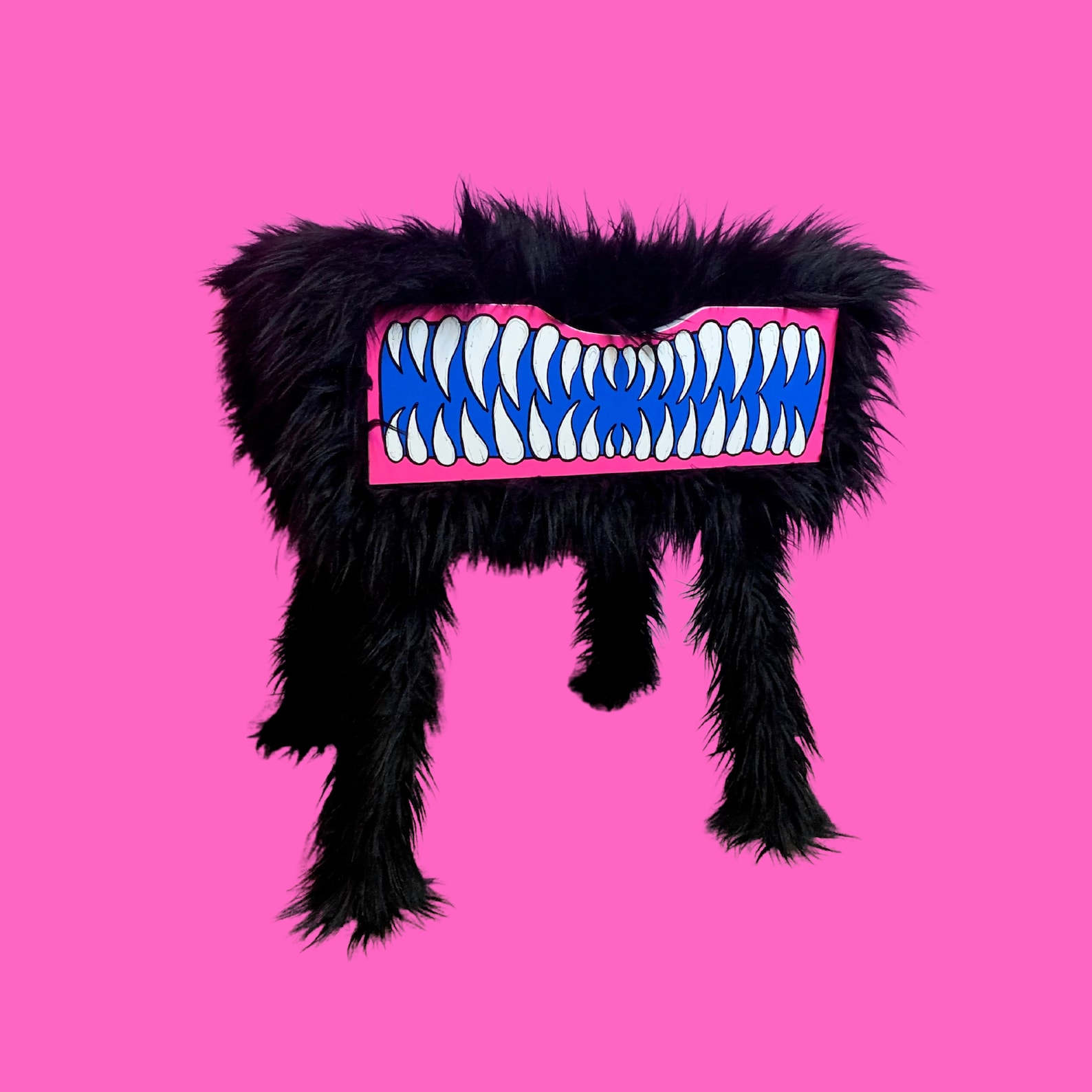 Furry Monster Mimic Side Table Custom Nightstand Drawer End Table ...