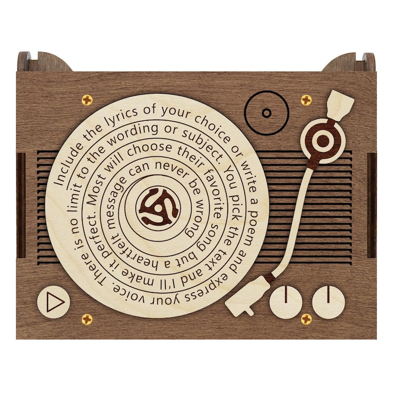 Record Player Song Lyrics MP3 Music Box, Plays Custom Song ...