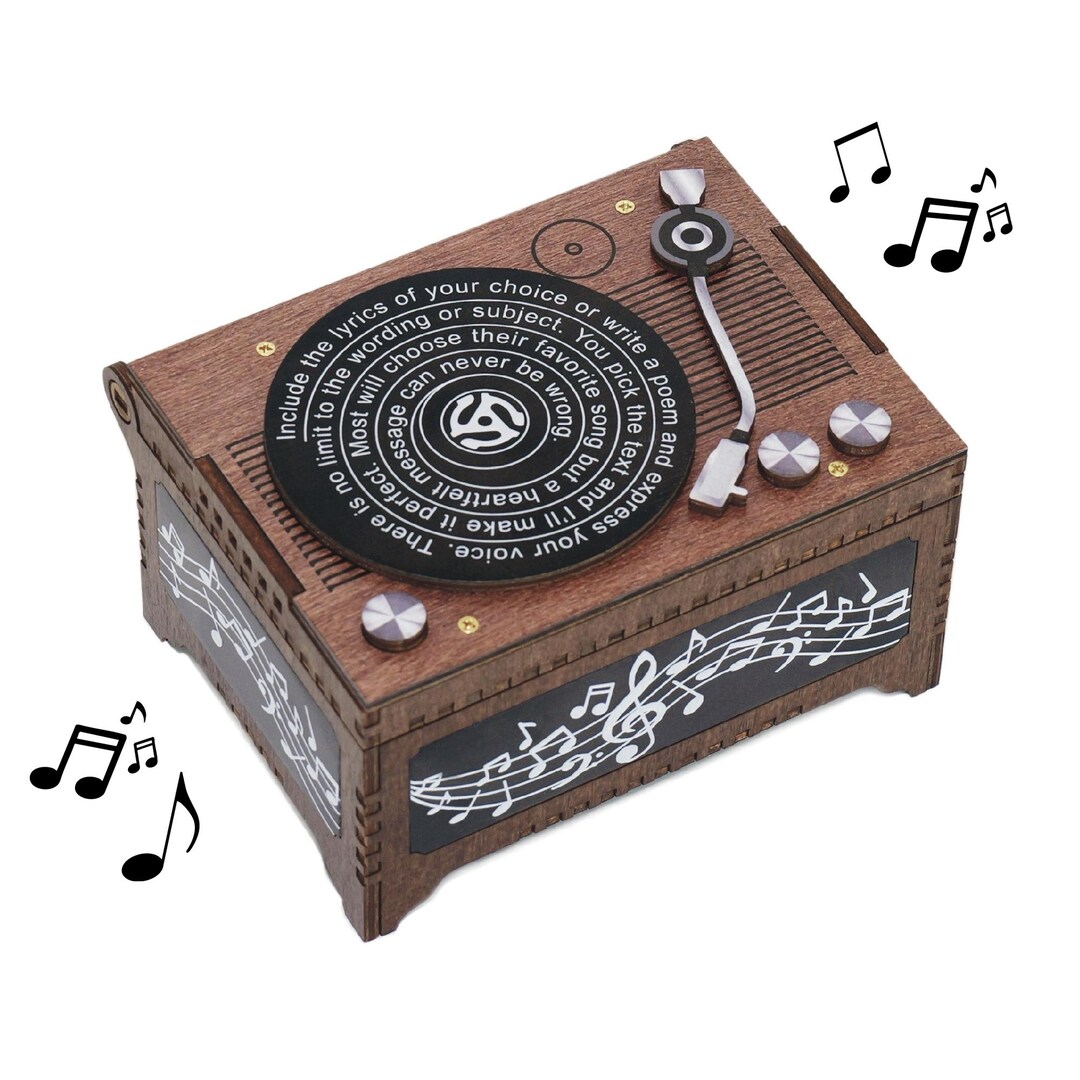 Tourne-disque MP3 Music Box, chanson et paroles personnalisées, votre ...