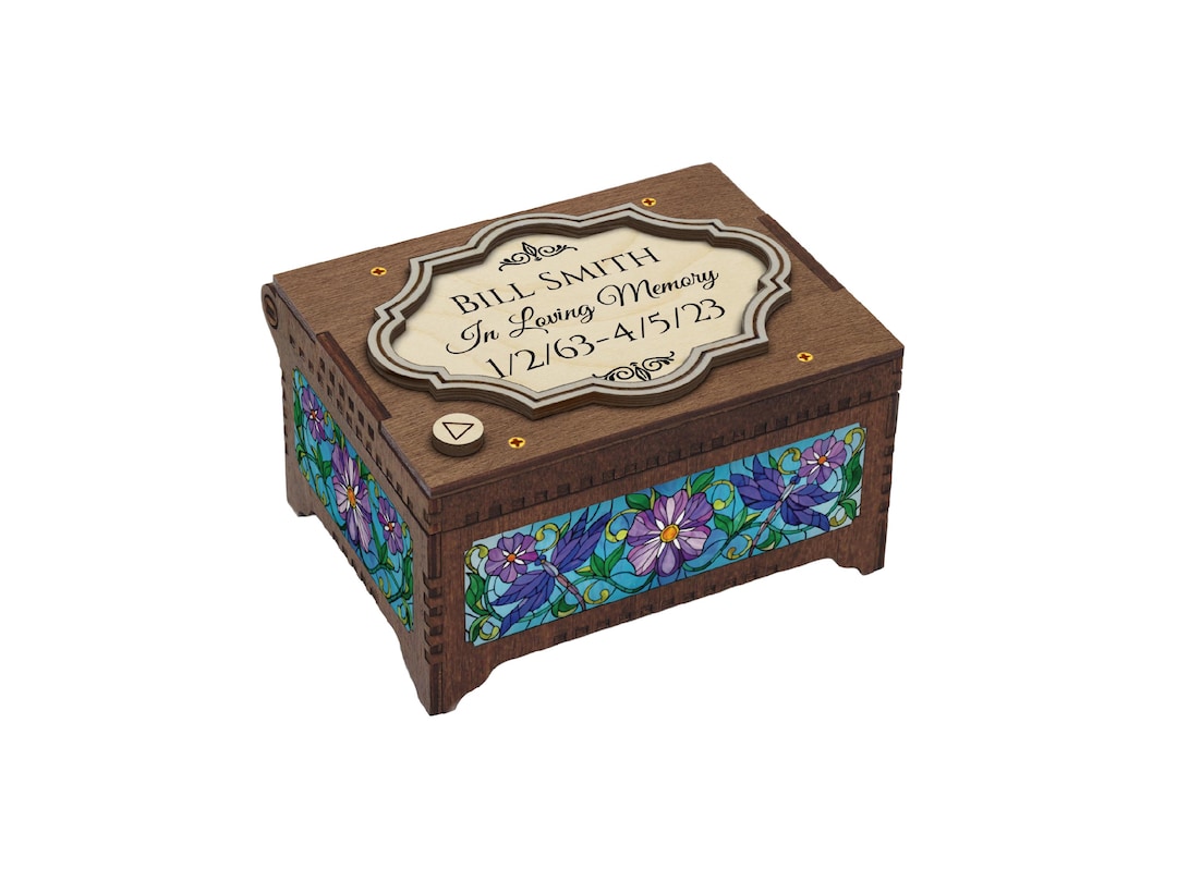 Personalized Memorial Music Box: Engraved Keepsake With Custom Audio - Etsy