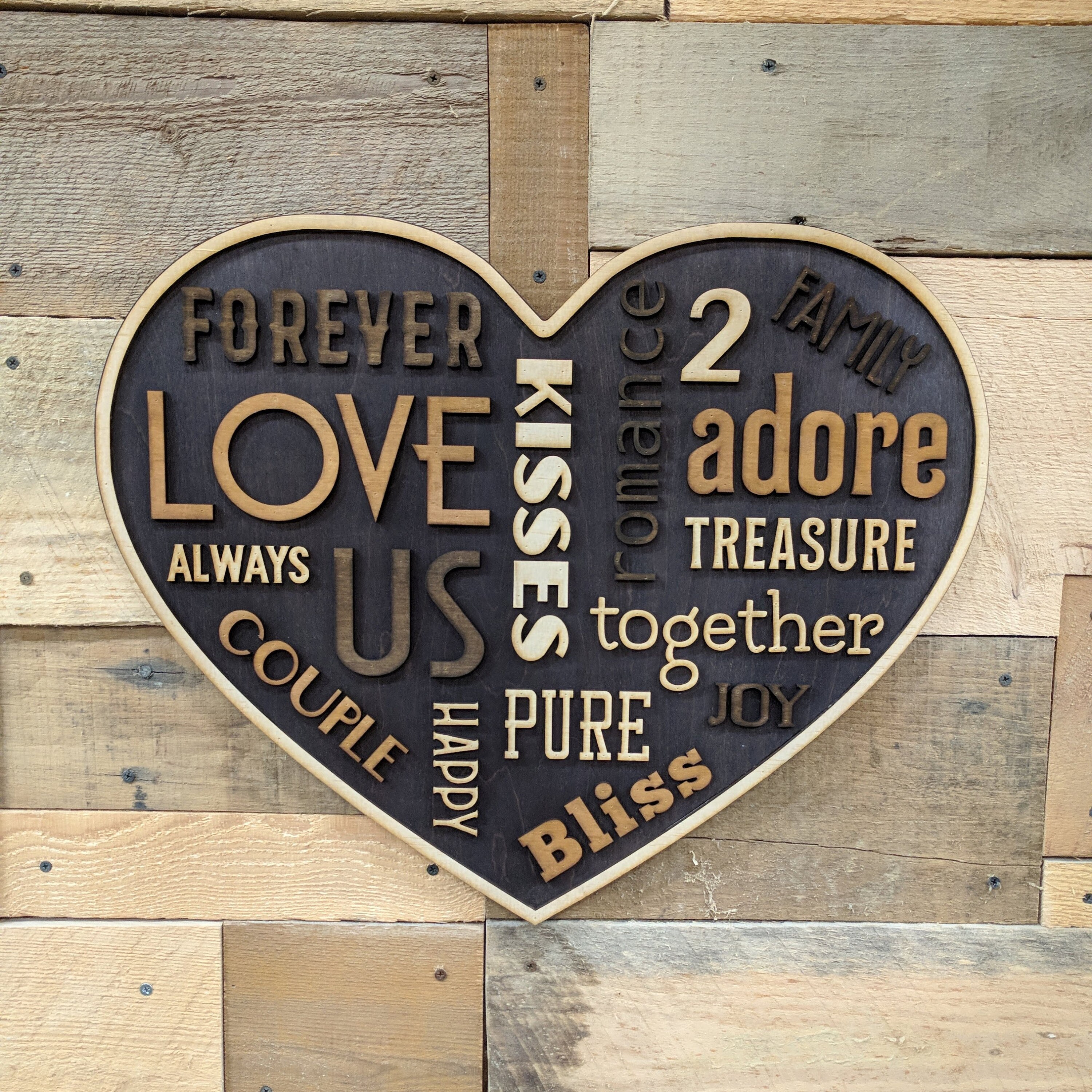 Heart Word Cloud Sign - Etsy